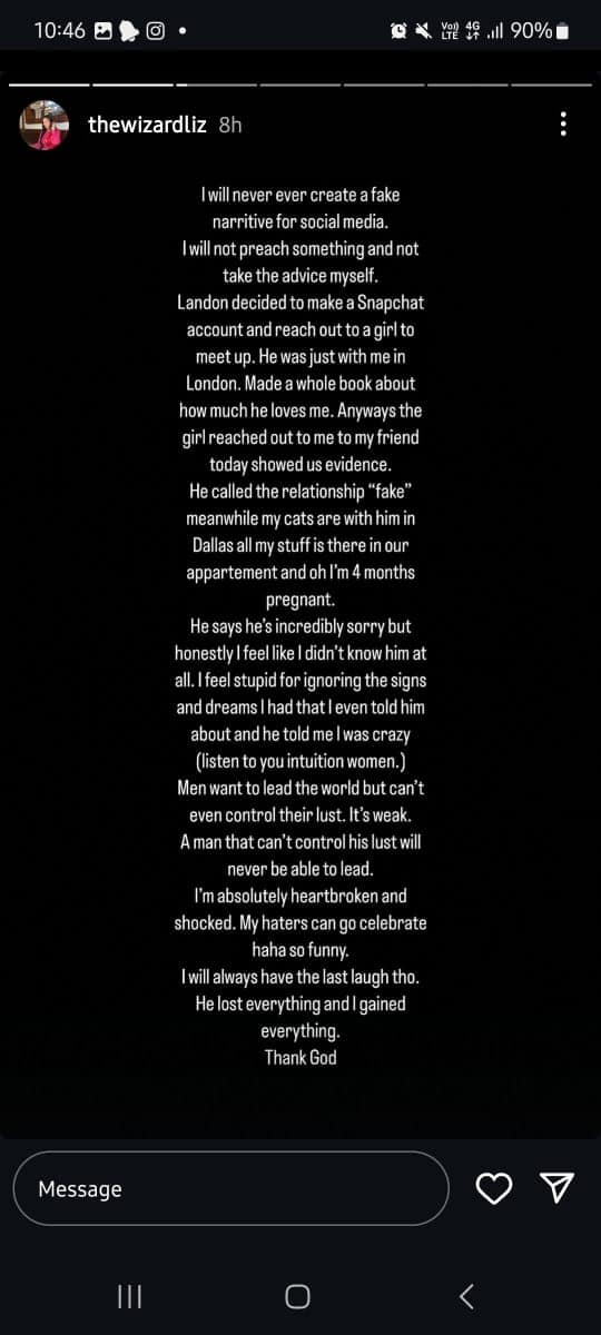 4-Month Pregnant YouTuber Wizard Liz Accuses Fiancé Landon Nickerson Of ...