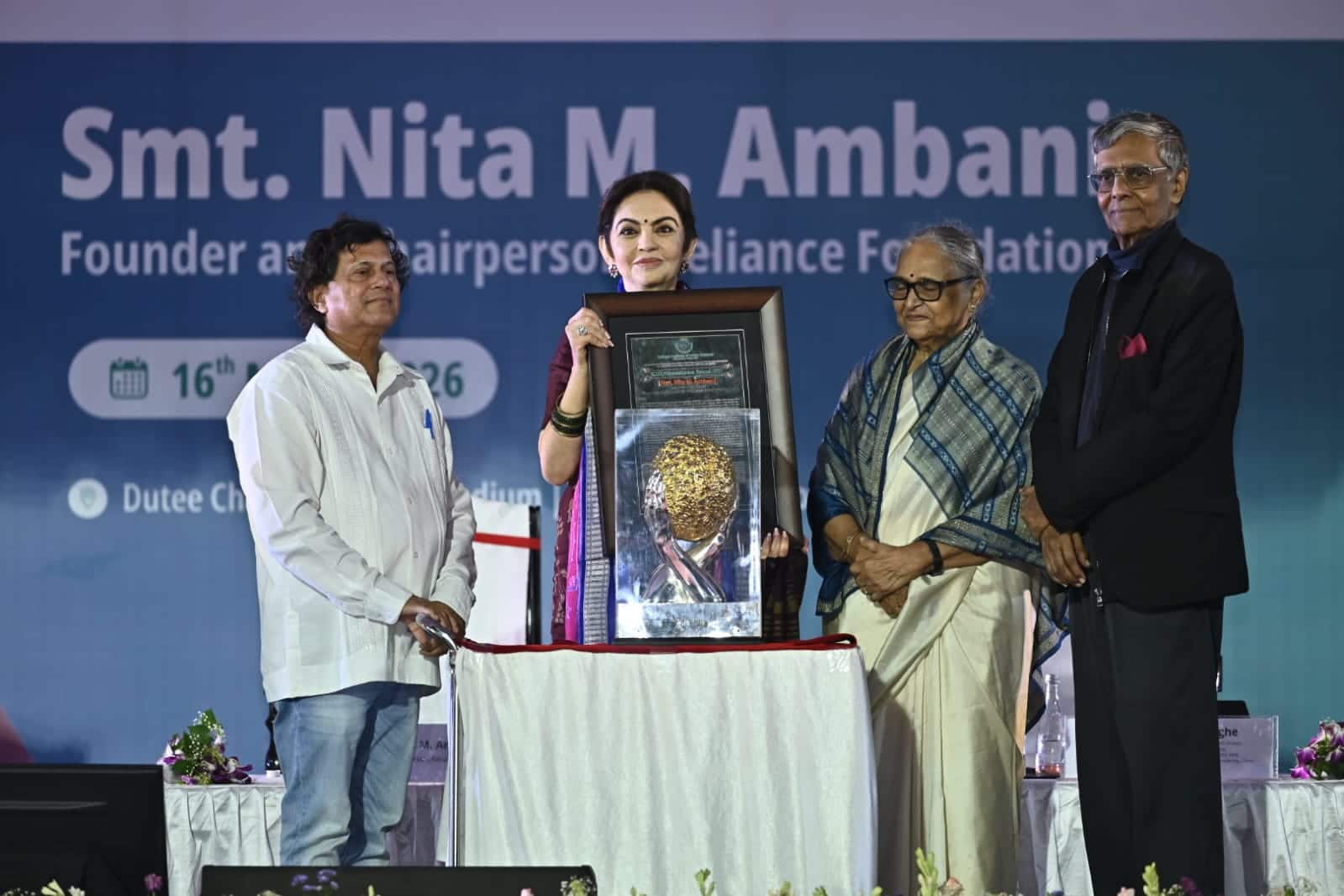 Nita M Ambani, Founder and Chairperson of Reliance Foundation ...