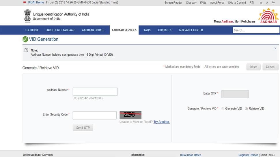 How to generate Aadhaar Virtual ID online –Step by step guide ...