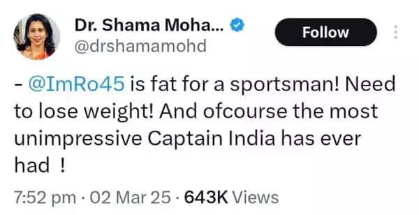 'Fat And Mediocre’: Congress Leader’s Shocking Remark On Indian Captain ...