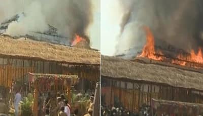 Fire breaks out at KCR's 7-crore 'Yagnam Pandal' | Telangana News | Zee ...