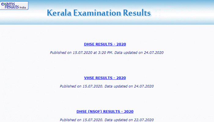 DHSE Kerala Plus One results 2020 results to be released on kerala.gov ...