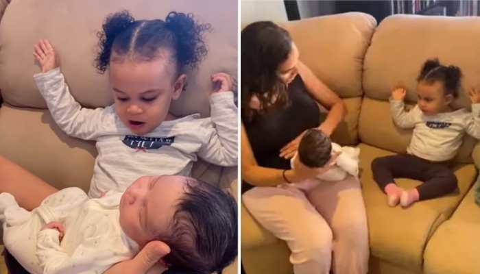 It's a baby! Toddlers reaction to her newborn brother leaves netizens ...