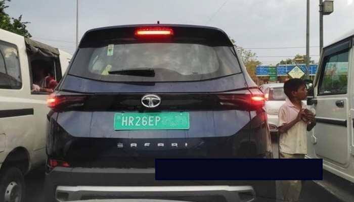 Tata Safari SUV spotted with green number plate, is it really an ...
