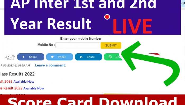 AP Intermediate Results 2022 DECLARED: BIEAP Manabadi Inter 1st and 2nd year results LINK ...