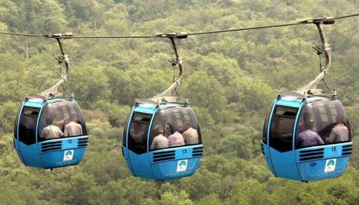 Mussoorie ropeway incident: Cable car stuck mid way, over 40 devotees ...
