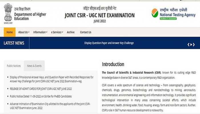 CSIR UGC NET 2022: NTA to DECLARE Result on THIS DATE at csirnet.nta ...