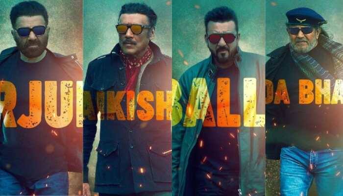 Sunny Deol unveils first-look posters of Sanjay Dutt, Jackie Shroff and Mithun Chakraborty from ...