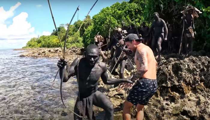 YouTuber meets indigenous tribe with rare contact with outside world ...