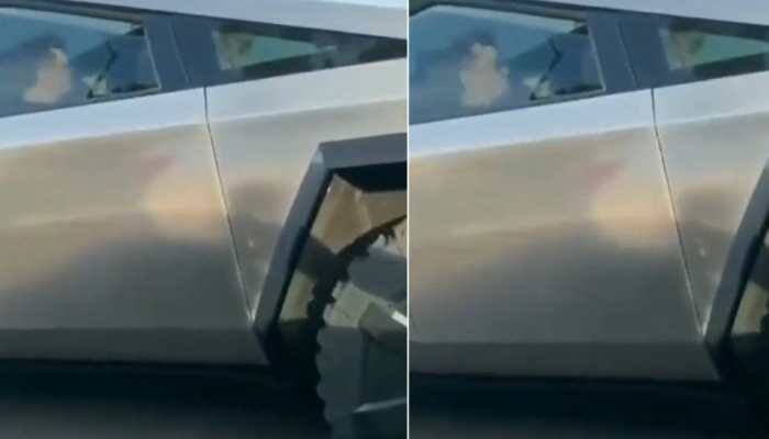 Elon Musk Spotted Driving Tesla Cybertruck On Public Roads Watch Video