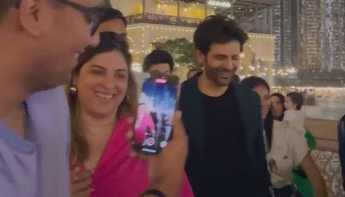 Kartik Aaryan's Shehzada Trailer Lights up Dubai's Burj Khalifa - Watch | Buzz News | Zee News