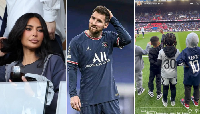 Watch: Kim Kardashian Son's Video Waving At Lionel Messi During PSG Vs ...
