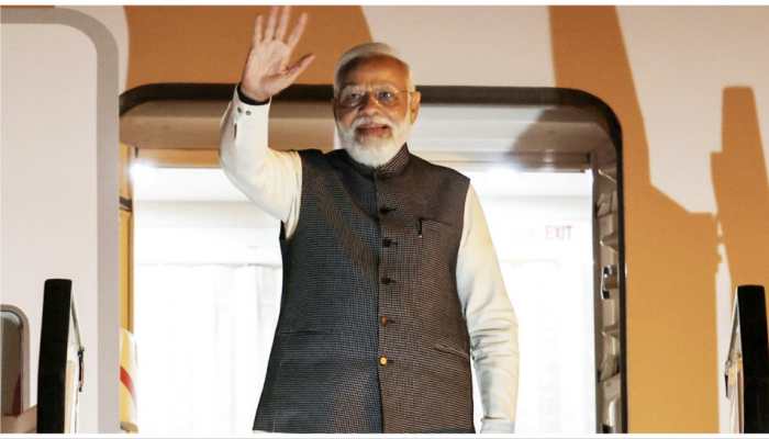 PM Modi Arrives At Delhi's Palam Airport After Concluding Three-Nation Visit | India News | Zee News