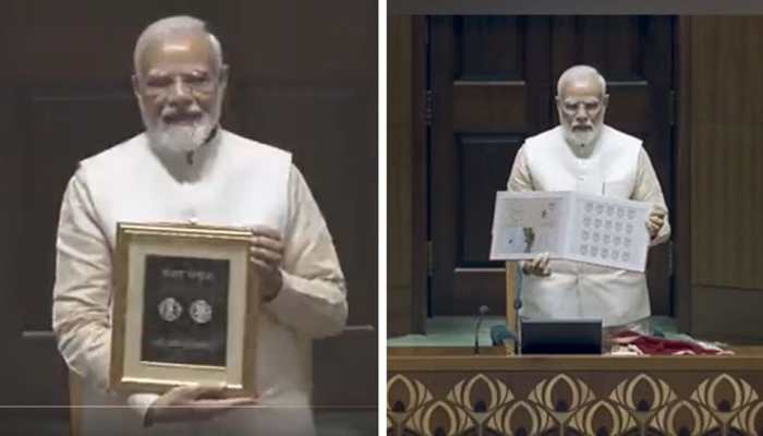 Watch | PM Modi Unveils A Stamp, Special Rs 75 Coin In New Parliament Building | Personal ...
