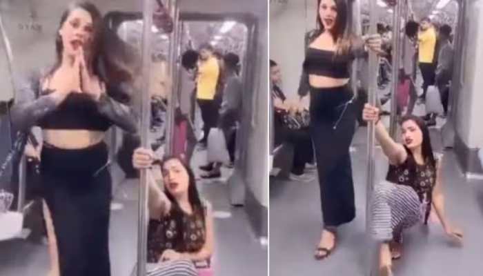Watch Video Of Women Pole Dancing In Delhi Metro Goes Viral Netizens React Viral News