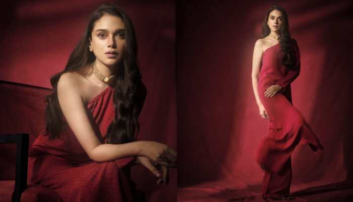 Aditi Rao Hydari Spells Grace In Stunning Red One-Shoulder Outfit, Fans ...