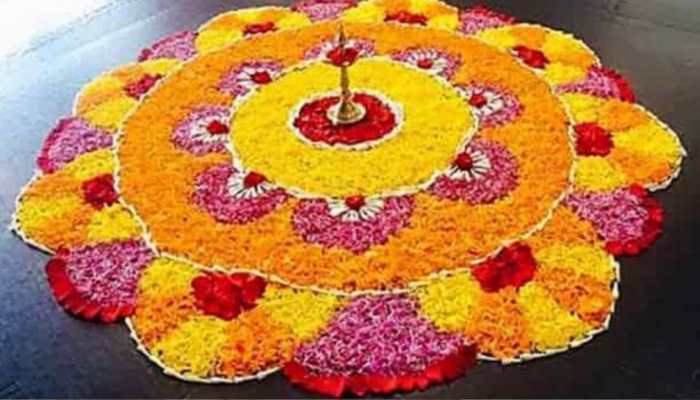 8 Easy And Unique Flower Rangoli Ideas For Diwali | Culture News | Zee News