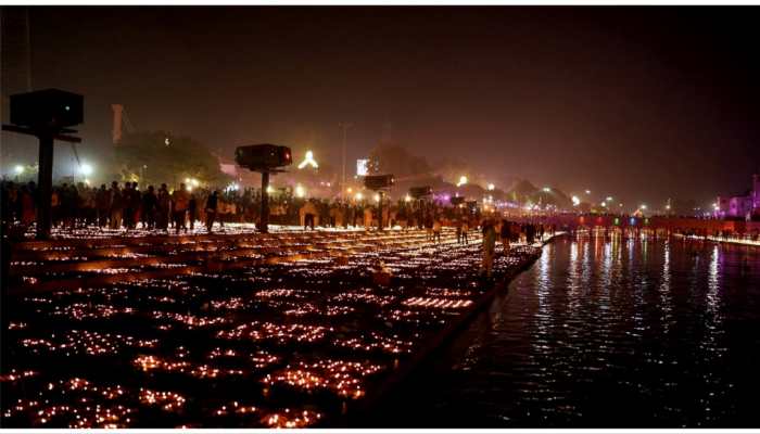 Ayodhya Illuminated With 22 Lakh Diyas On Deepotsav; UP CM Yogi ...