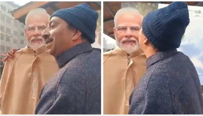 Watch: Kashmiri Man Lovingly Kisses Life-Size Cut-Out Of PM Modi in ...