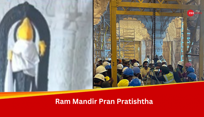 Ram Lalla Idol Installed In Ayodhya Temples Sanctum Sanctorum, First ...