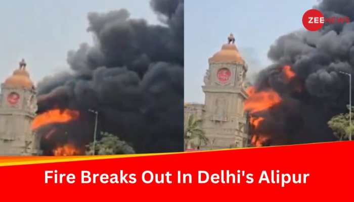 Massive Fire In Banquet Hall In Delhi's Alipur Sparks Huge Plume Of ...
