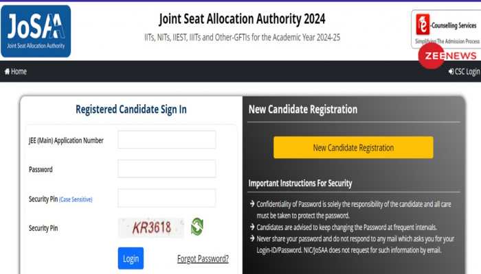JoSAA Counselling 2024: Round 1 Seat Allotment Result Released At josaa.nic.in- Check Steps To ...