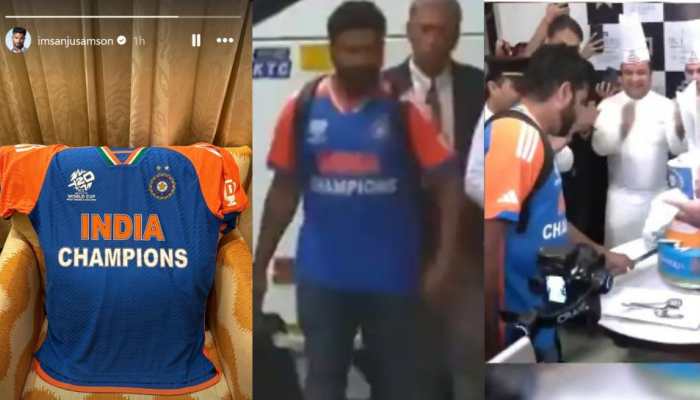 Team India Sports Special 'Champions' Jersey To Meet PM Narendra Modi, Sanju Samson Shares Pic ...