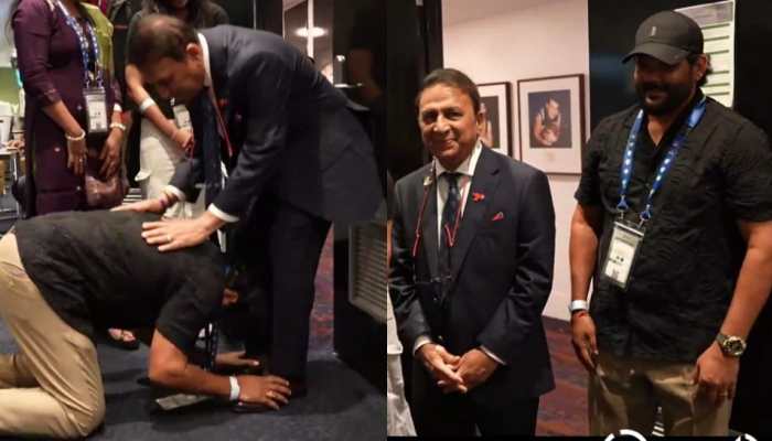 Nitish Reddy's Father Touches Sunil Gavaskar's Feet In Heartwarming ...