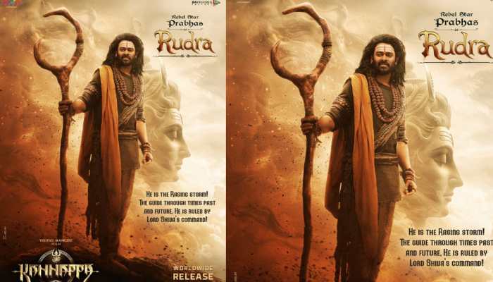 Kannappa New Poster: Prabhas Strikes A Pose In First Look Poster As Rudra | Regional News | Zee News