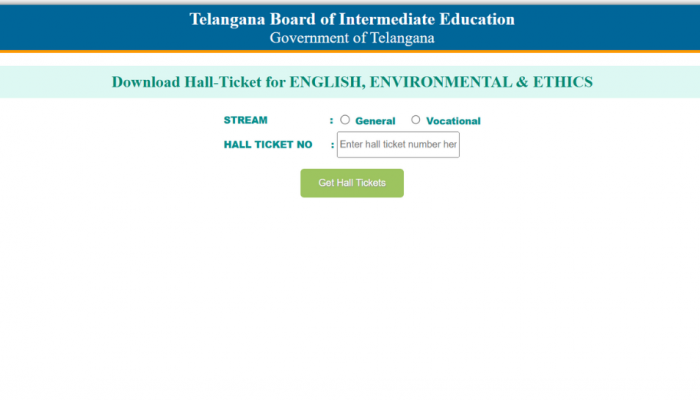 TS Inter Hall Ticket 2025: TSBIE 1st, 2nd Year Admit Card Released At ...