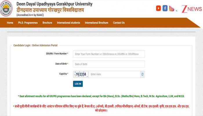 DDU Result 2025: UG, PG Courses Seat Allotment Result Released At ddugu ...