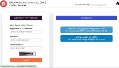 RRB Central Railway Apprentice Recruitment 2025: Registrations Begins ...