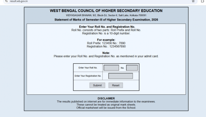 WBCHSE West Bengal HS 3rd Semester Result 2025-26 Declared: Direct Link, Toppers List, And ...