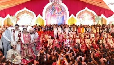 MP CM's Son Marries In Mass Wedding With 21 Couples; Governor And Union Ministers Attend Social ...