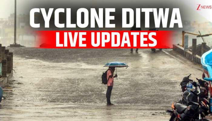 Cyclone Ditwah Highlights: Heavy Rain Floods Roads, Traps Vehicles ...