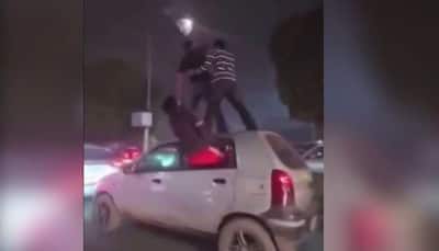 Video: Highway Turns Stage In Noida As Youths Dance On Car Roof ...