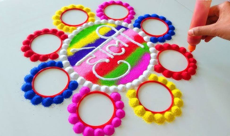 Holi Decoration Rangoli Designs 2025: Beautiful And Trendy Rangoli ...